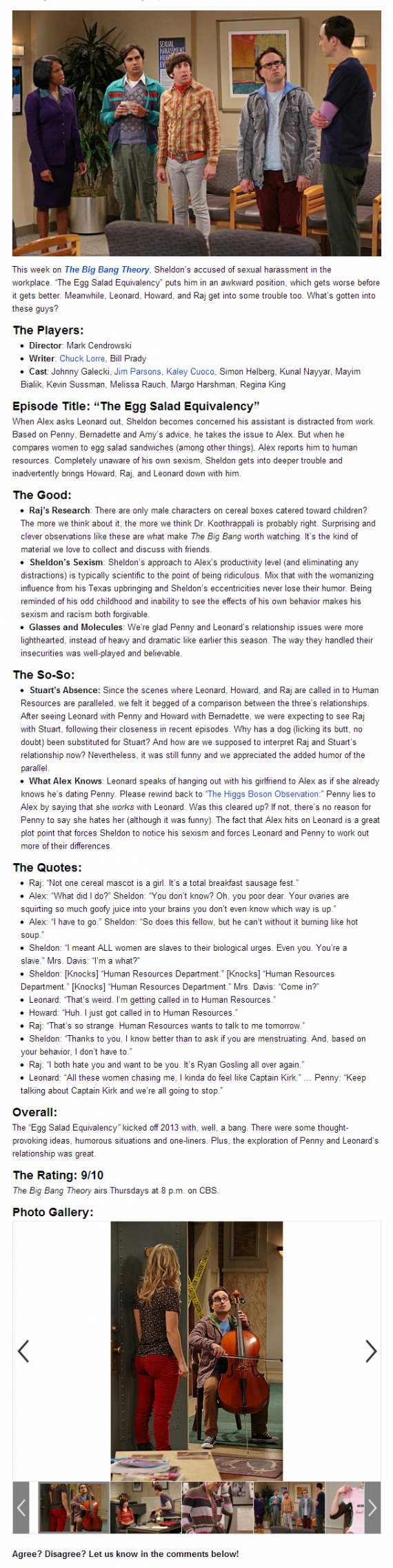 TV Review: Big Bang Theory: The Egg Salad Equivalency (6.12) – Candace ...